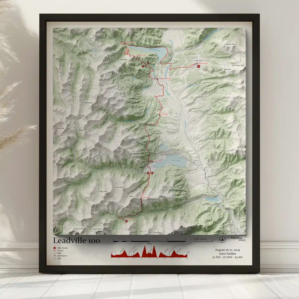 Leadville 100 Map | Customizable | Parallax Maps